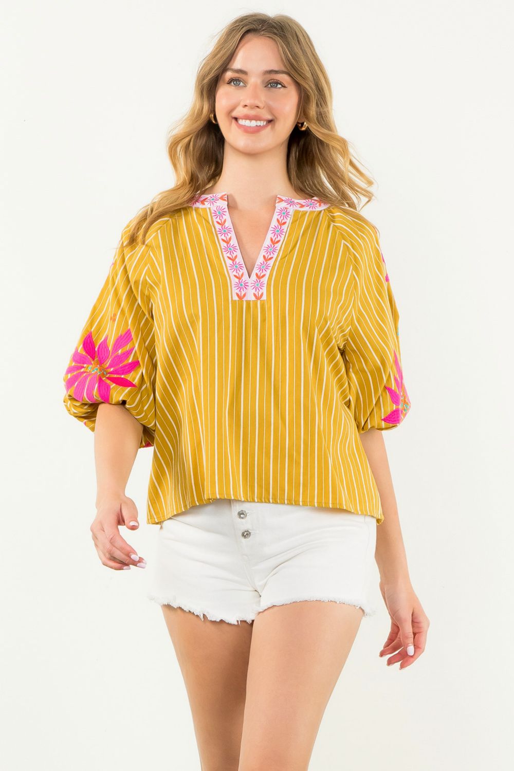 THML Embroidered Hannah Blouse